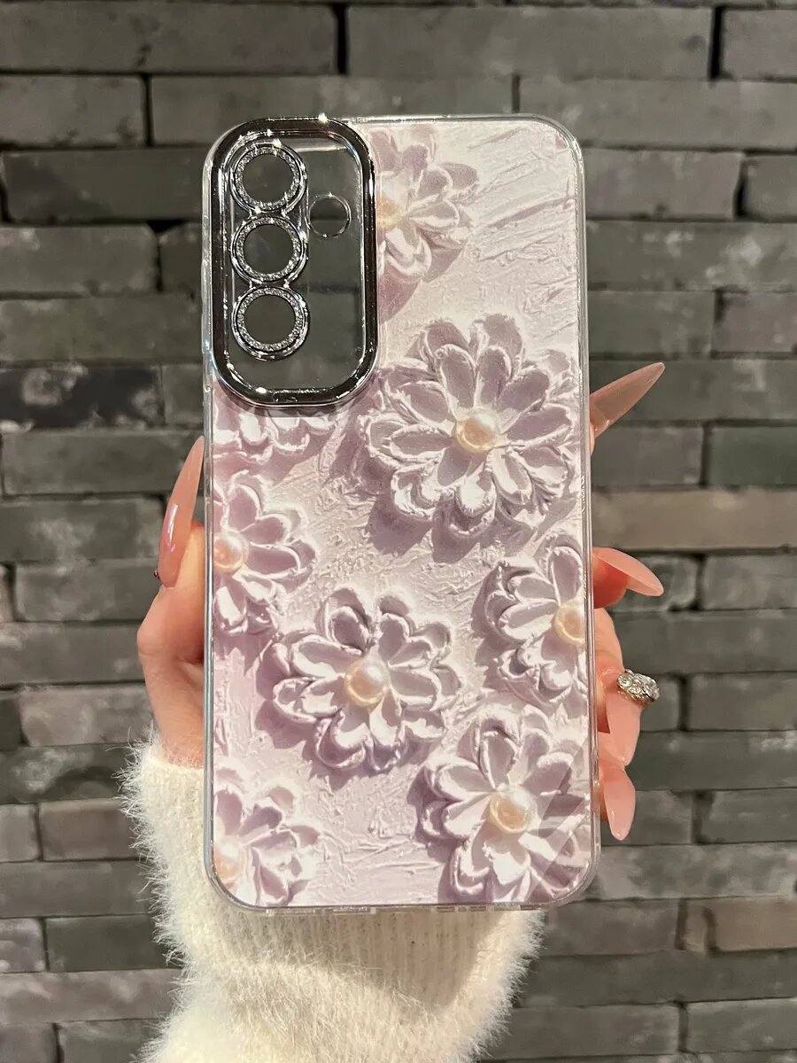 Чехол О'Кейси, для Samsung Galaxy A15, защита камеры, сиреневый