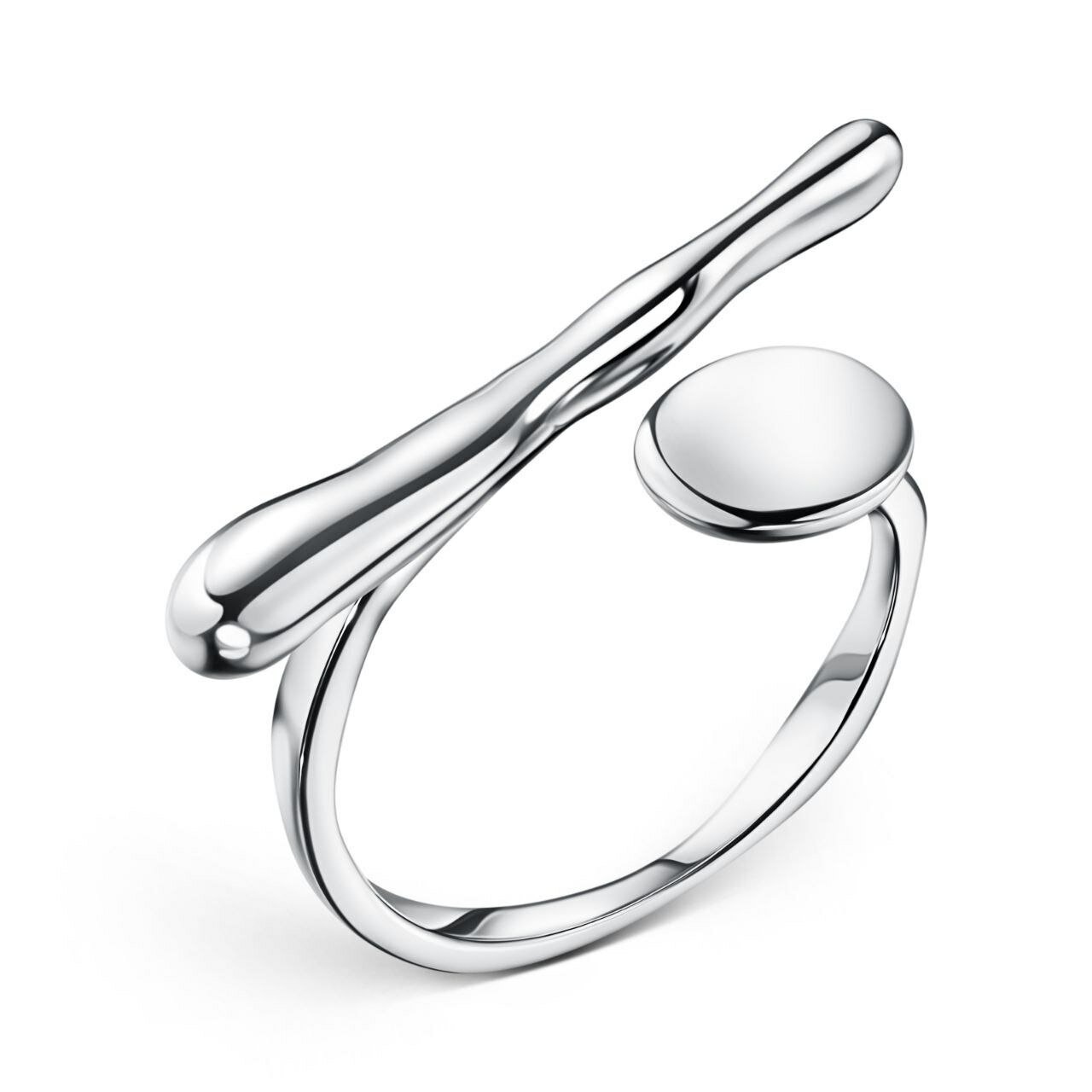 Кольцо тонкое, разъемное, серебро, 925 проба, родирование