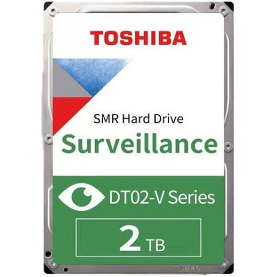 Жесткий диск Toshiba 3.5" DT02-V 2ТБ, SATA 6.0 Gbit/s, 128 Mb, 5400 rpm SMR (DT02ABA200V)