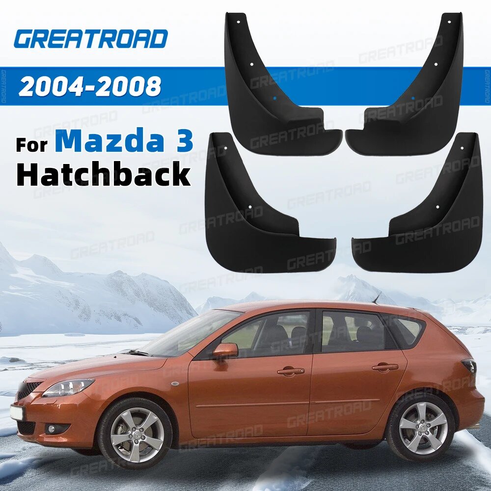 Для Mazda 3 (BK) Hatchback M3 2004-2008 2005 2006 2007 Автомобиль спереди и сзади для крыльев, брызговики, брызговики, брызговики