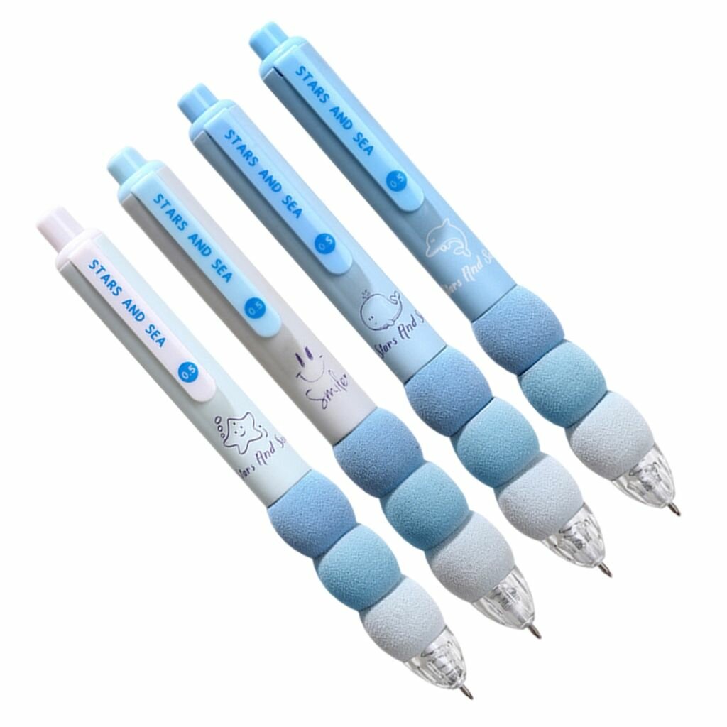 4 шт. гелевые ручки с капибарой, нейтральные чернила, - Море Звездного острова