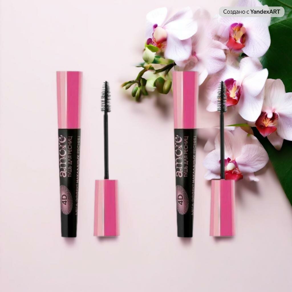 Тушь для ресниц Белита Amore 4D мега эффект накладных ресниц, 10 мл, 2 шт