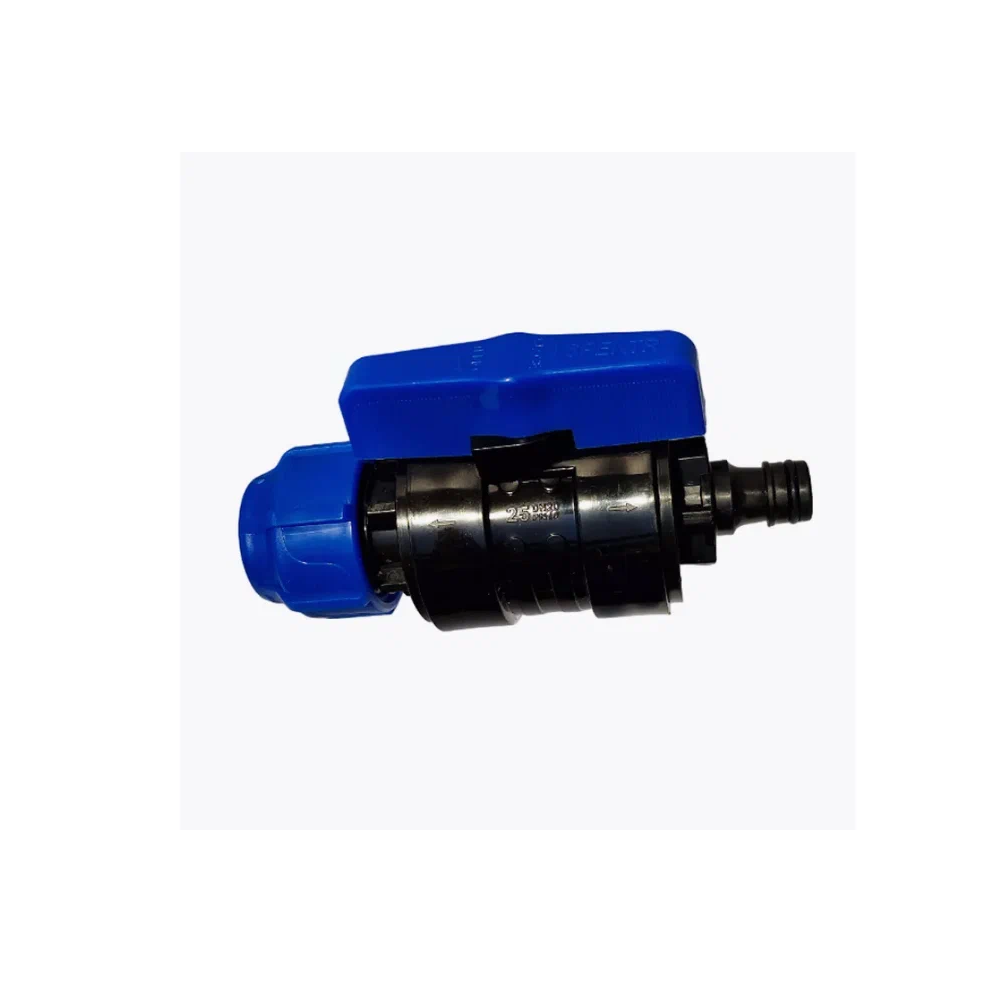 Кран SPEKTR PLAST ПНД, компрессионный, под быстросъем, для ПЭ труб, 25мм, 16бар, вода