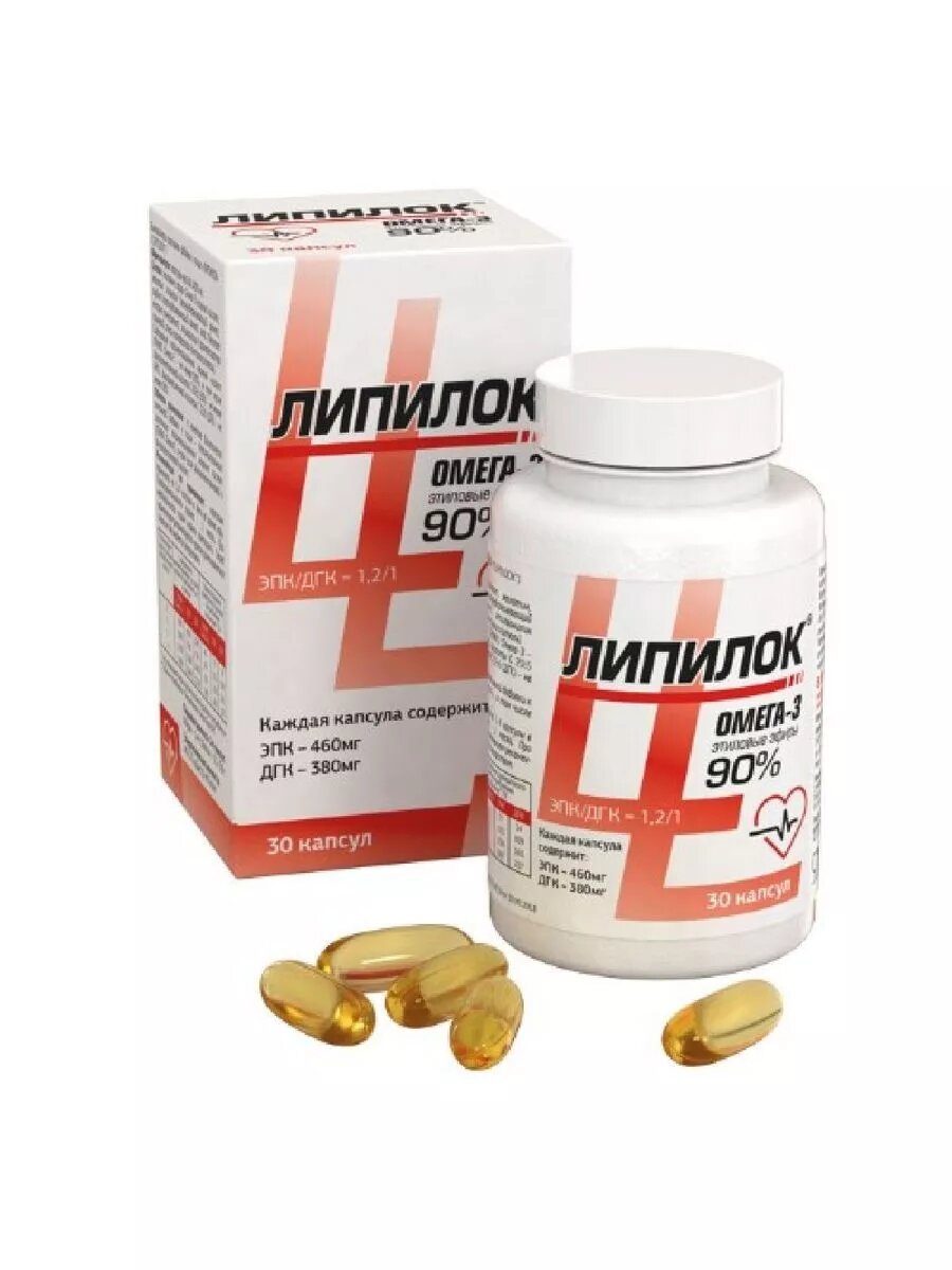 Капсулы RealCaps "Липилок", омега-3, мягкие желатиновые, 1400мг