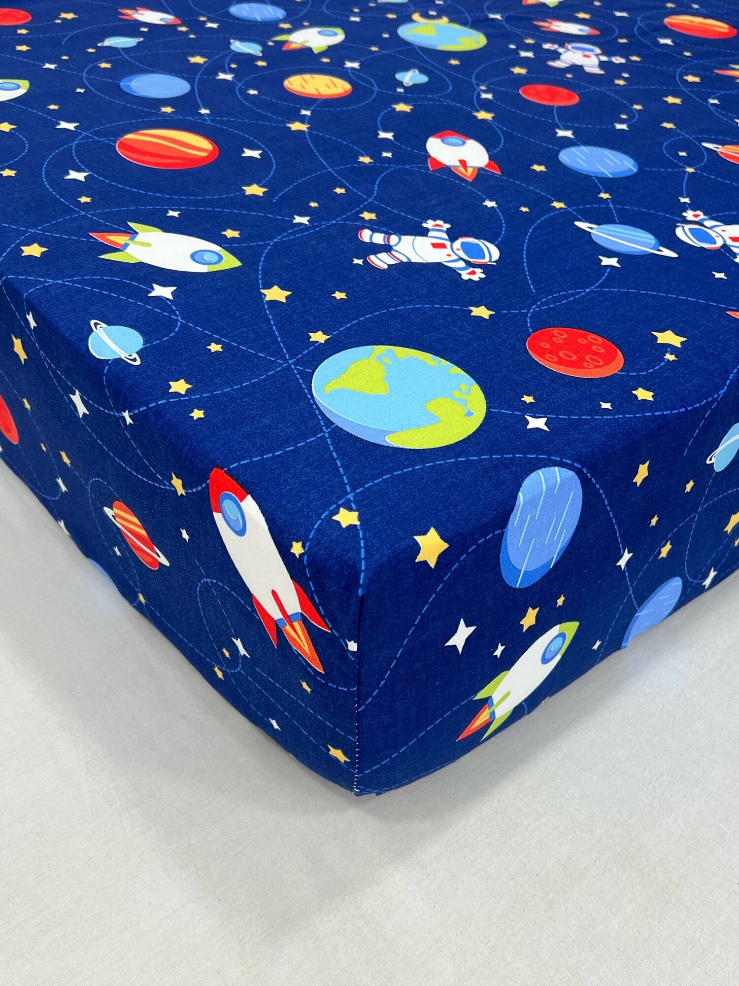 Milo s простынь на резинке 80х160, детская натяжная простыня поплин, хлопок 100%