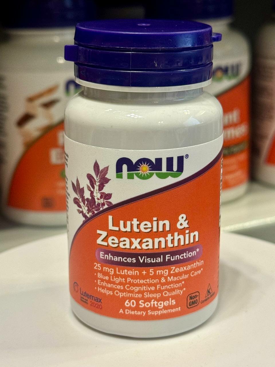 NOW Lutein & Zeaxanthin - Лютеин Зеаксантин, Поддержка зрения, 60 гелевых капсул