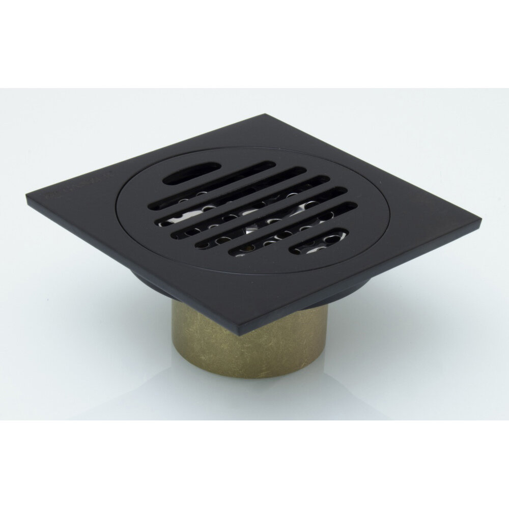 Трап для душа Ganzer T001-C прямой 10х10 см, черный