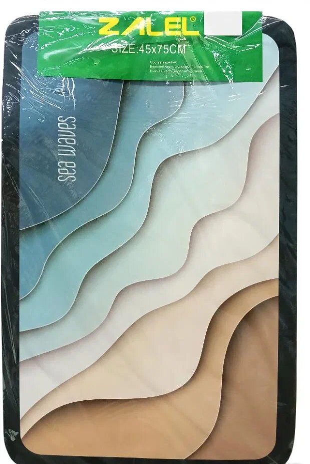 Коврик для ванной ZALEL GZN-009, противоскользящий, 45 см x 75 см