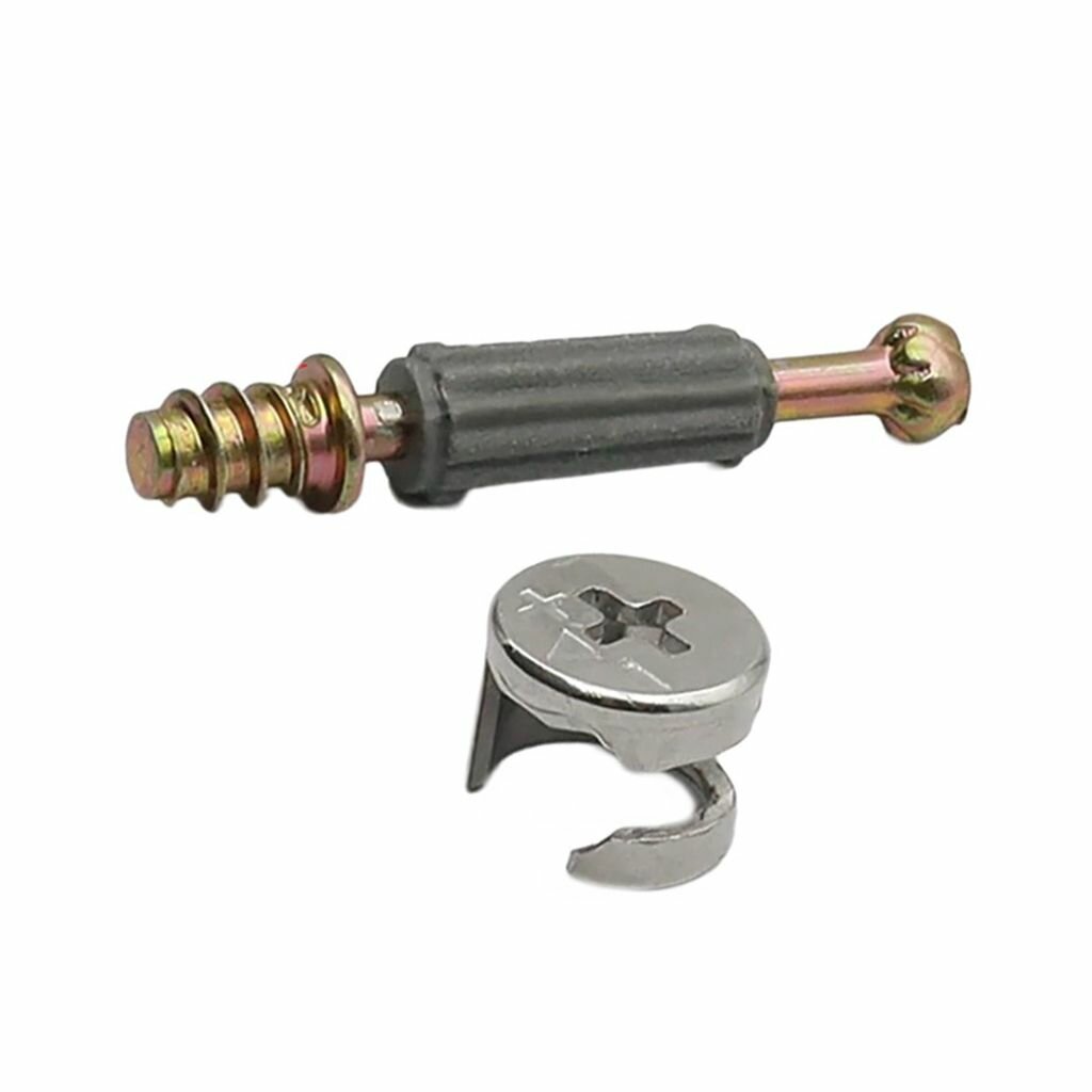 100 шт/комплект, замок для шкафа длиной 15 см, эксцентриковое колесо, подвижное позиционирование, саморез-стержень серого цвета