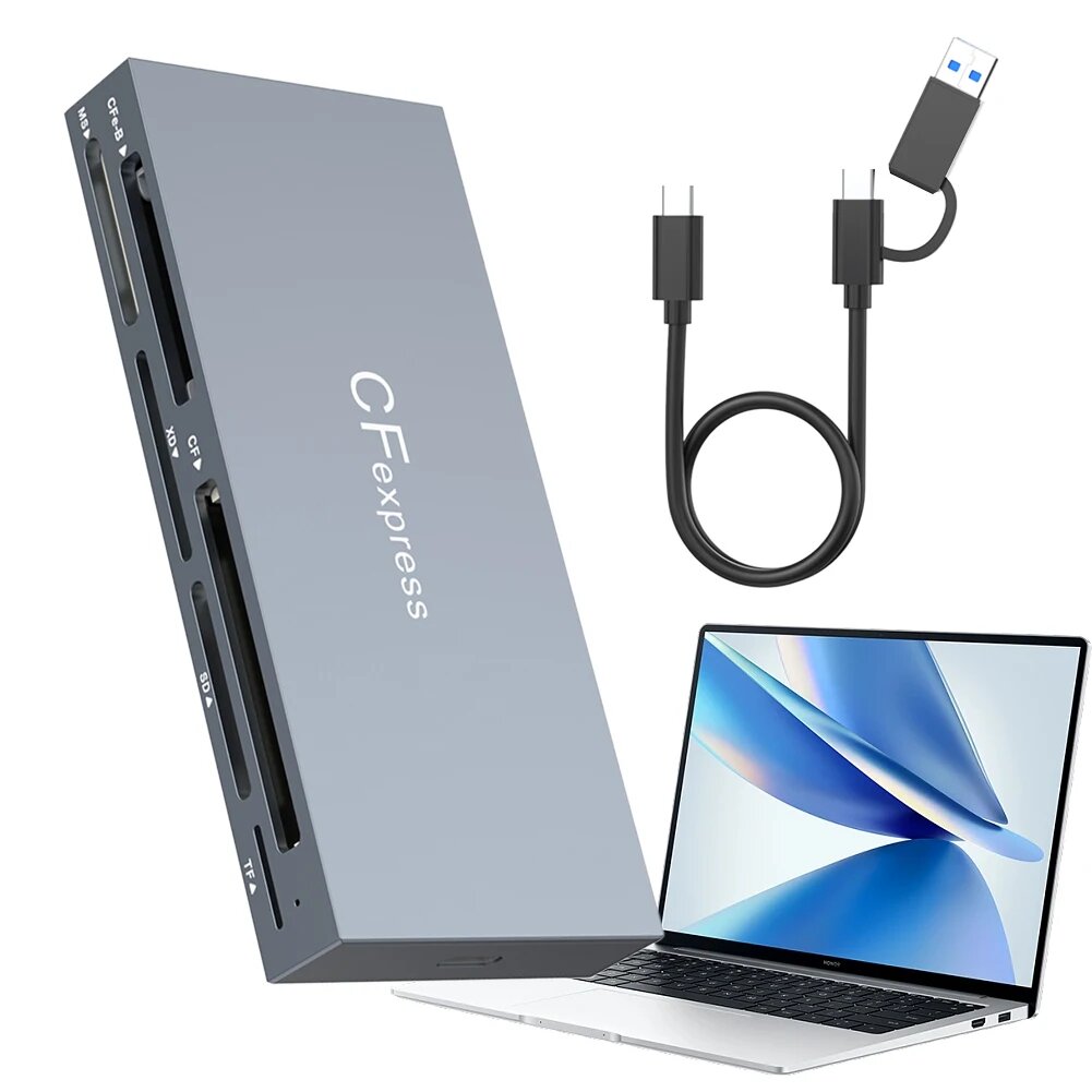 Кардридер ALLOYSEED 6 в 1 CFexpress B/CF/XD/MS/SD/TF