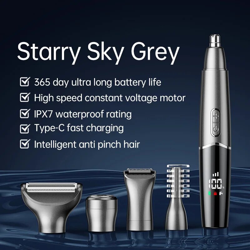 Электрический триммер Xiaomi 5-в-1 для мужчин GRAY