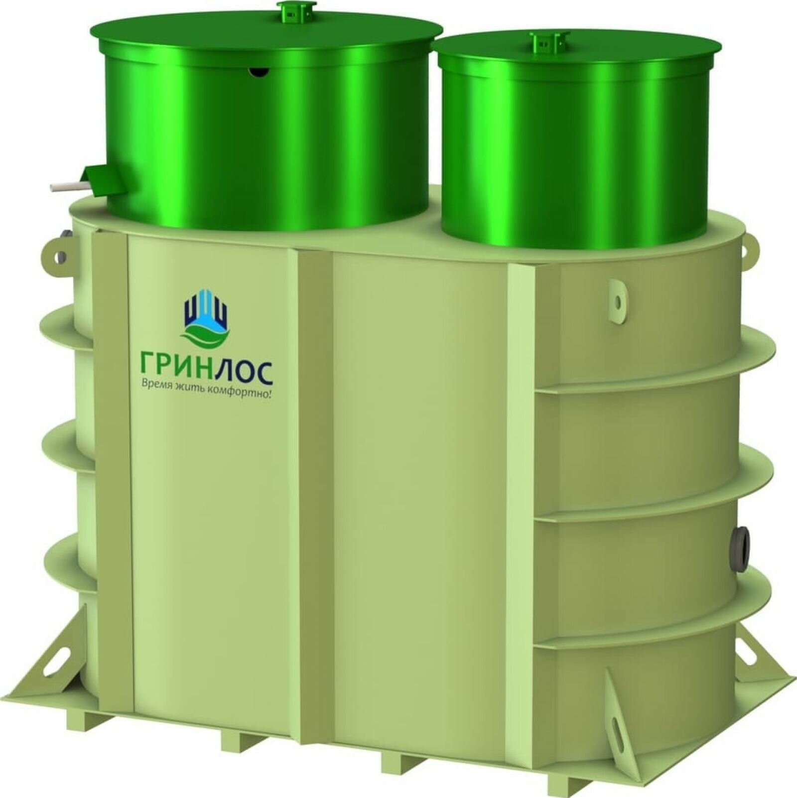 Септик для дома Гринлос Аэро с КНС 6 Пр (1.68 м3/сут, с насосом, на 6 человек)