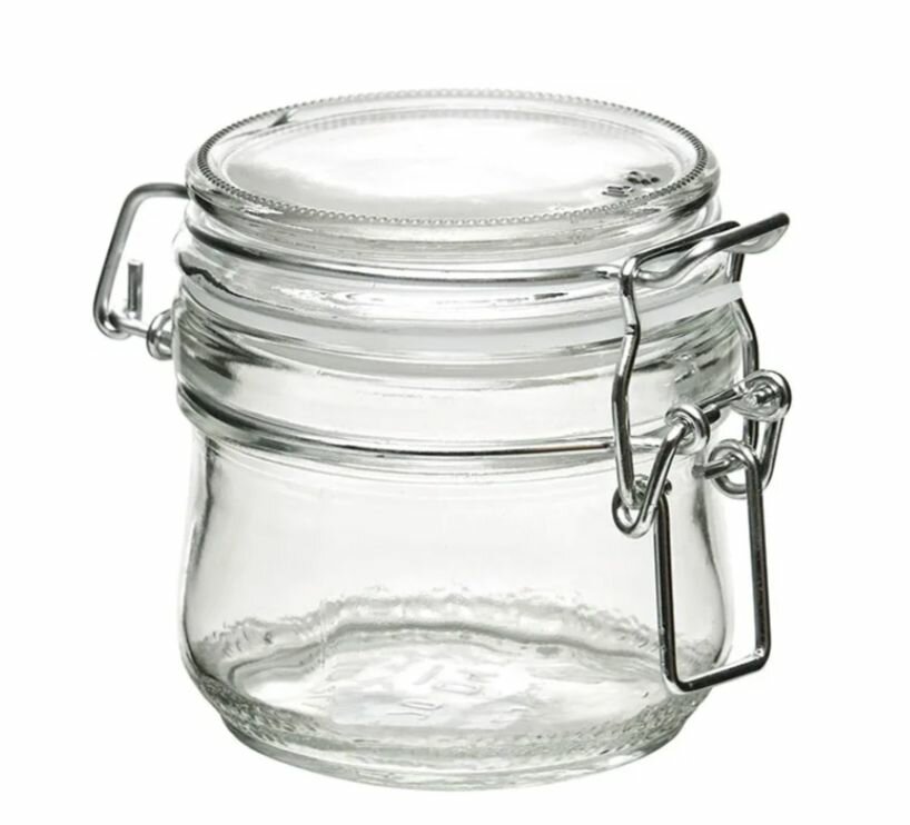 Банка стеклянная со стеклянной крышкой для сыпучих продуктов "Optima" 0,25л