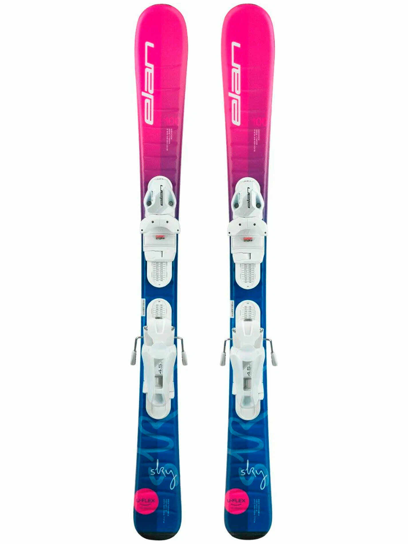 Детские горные лыжи ELAN SKY Jrs 70-90 + EL 4.5 (22/23), 80 см