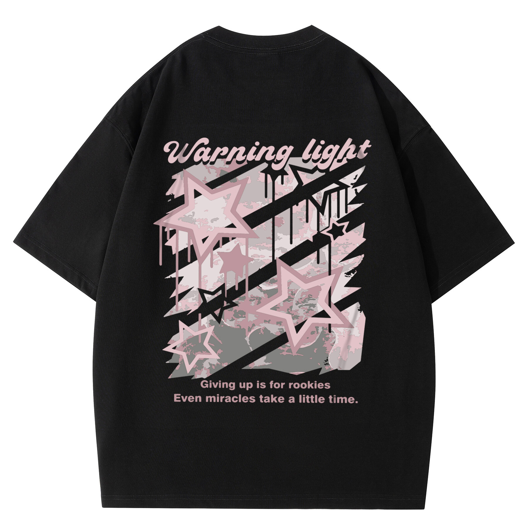 Футболки унисекс WARNING LIGHT 5174150 с круглым вырезом средней плотности 4XL EU