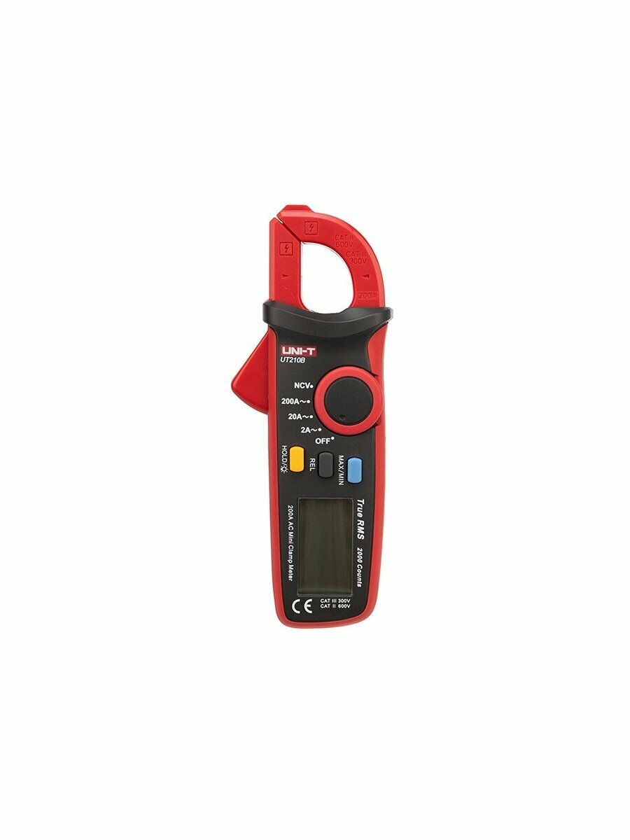 Токоизмерительные клещи UNI-T UT210B , 600В, 200А, 20МОм, True RMS, мини