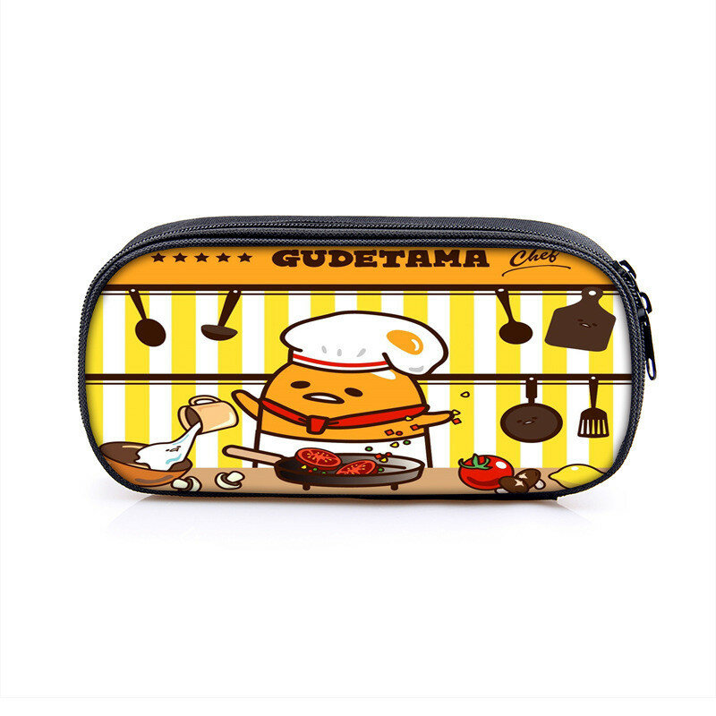 Egg yolk gudetama cartoon pen holder with durable nylon construction for students and professionals style 2