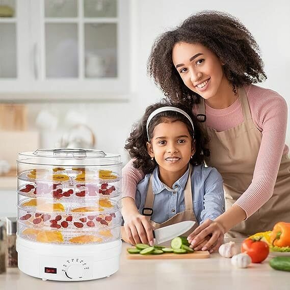 Электросушилка для фруктов и овощей 5-уровневая, сушилка для продуктов и зелени 220V