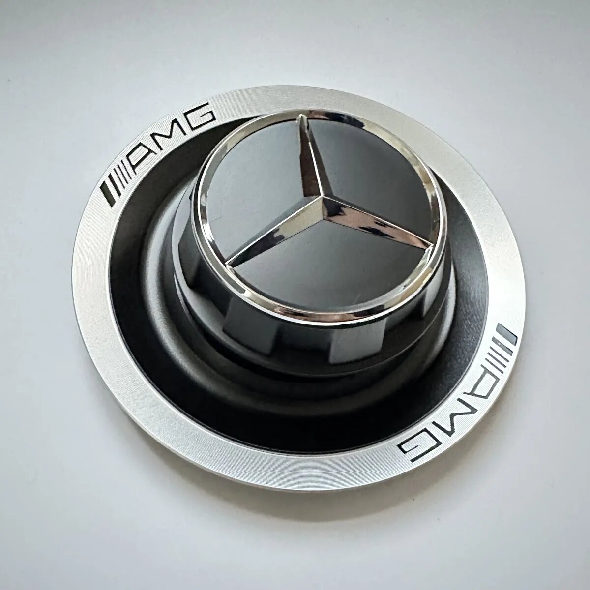 Колпачки на литые диски Мерседес AMG 154 мм 60 мм, заглушки на диски Mercedes AMG реплика (1 шт.)