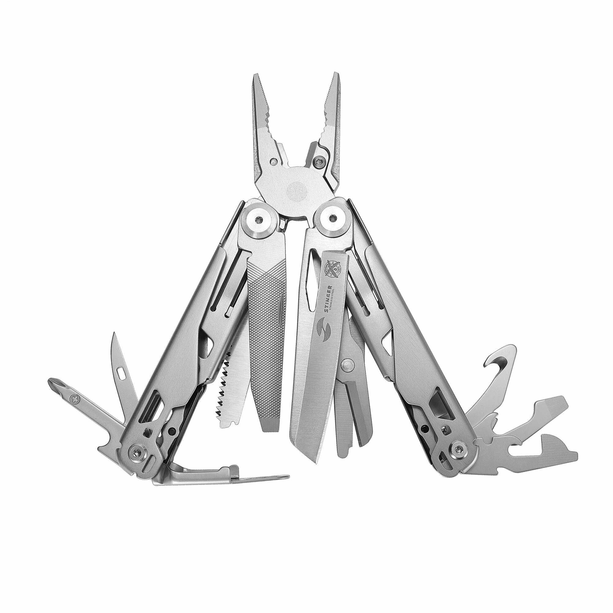 Мультитул Stinger, 20 функций, серебристый
