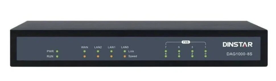 Dinstar DAG1000-8S IP шлюз, 8*FXS, IPV6