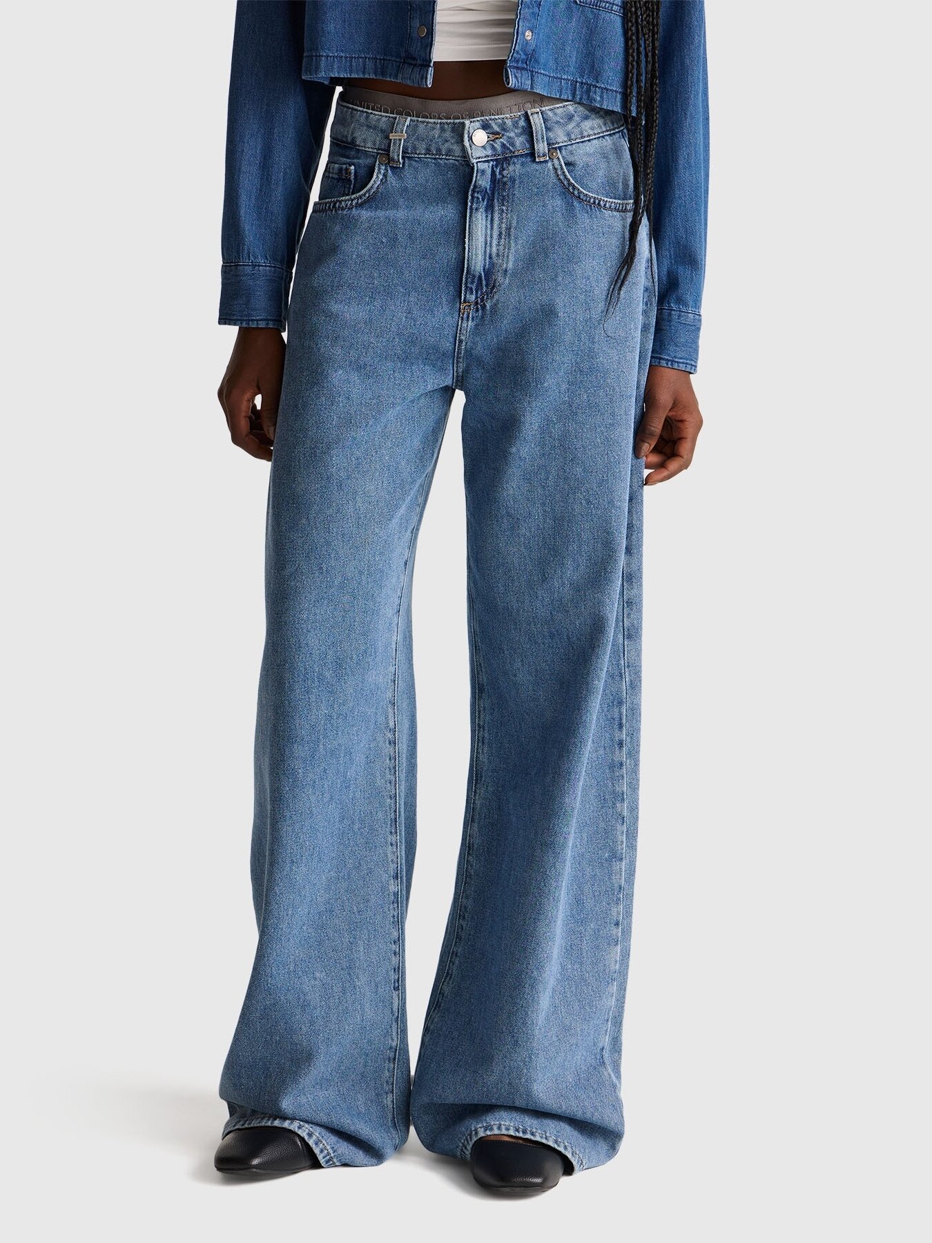 Джинсы широкие 