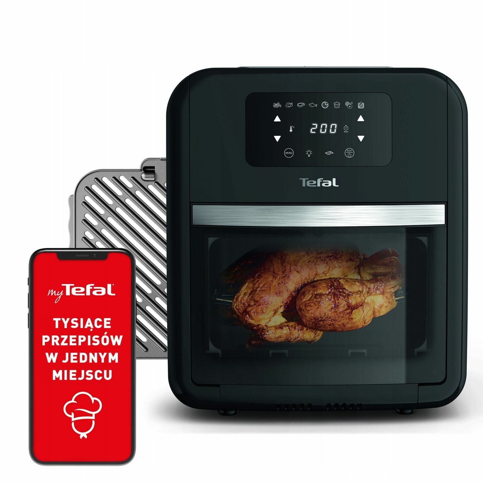 Аэрофритюрница Tefal Easy Fry Oven & Grill FW5018, 11л, 2000Вт, 8 программ, антипригарное покрытие