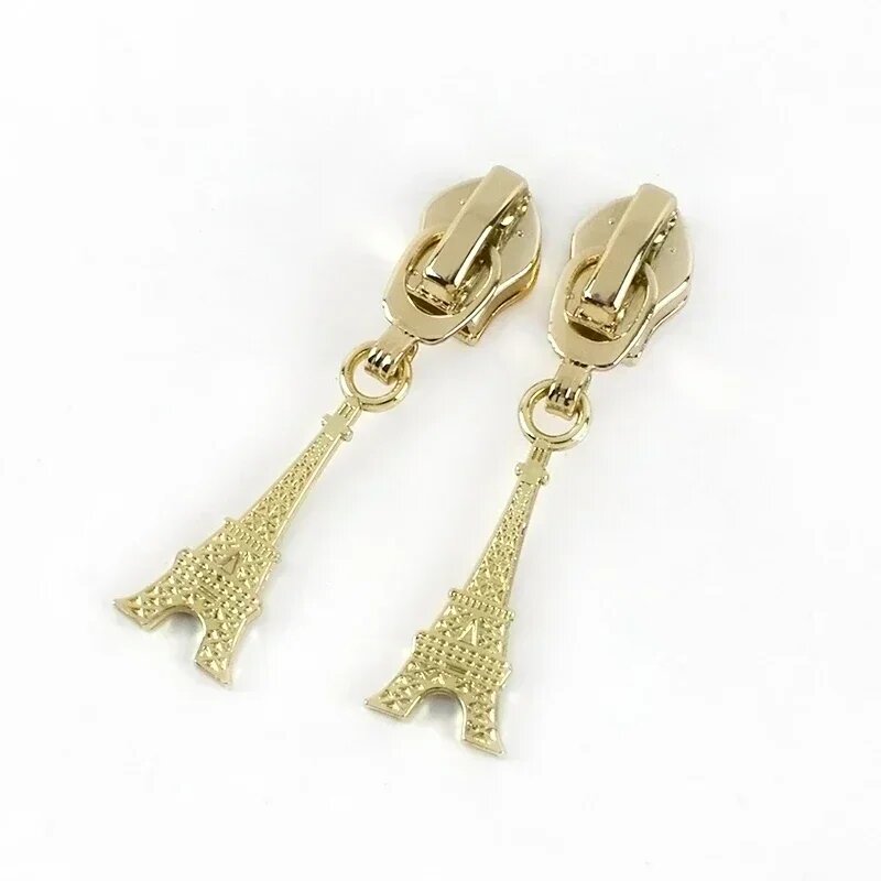 Слайдеры для молний Meetee 5#, 5/10/20 шт. ZT909-LightGold, 10Pcs