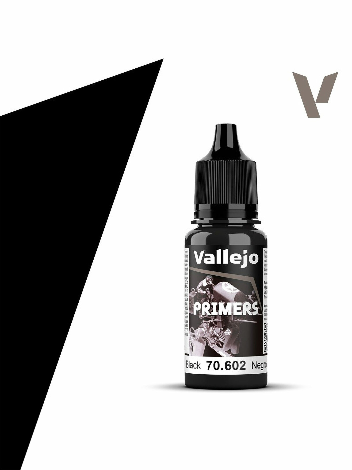 Грунтовка акриловая Vallejo серии Surface Primer - Black 70602, 17 мл