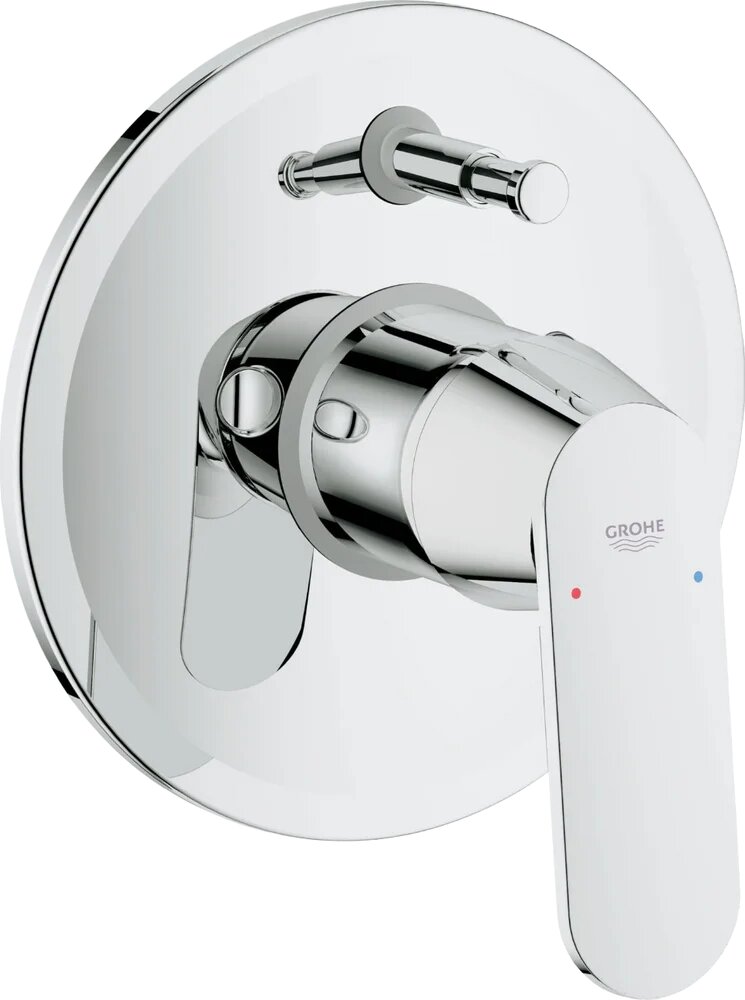 Встраиваемый смеситель для душа и ванны Grohe Eurosmart Cosmopolitan 32879000 С внутренней частью, латунный, рычажный, настенный, хром, глянцевый, с керамическим картриджем