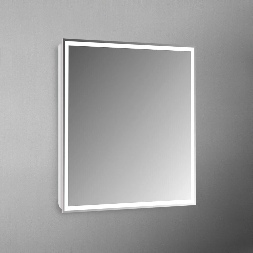Зеркало BelBagno SPC-GRT-800-800-LED-BTN со светодиодной подсветкой, 80 см, зеркало настенное в ванную, итальянское