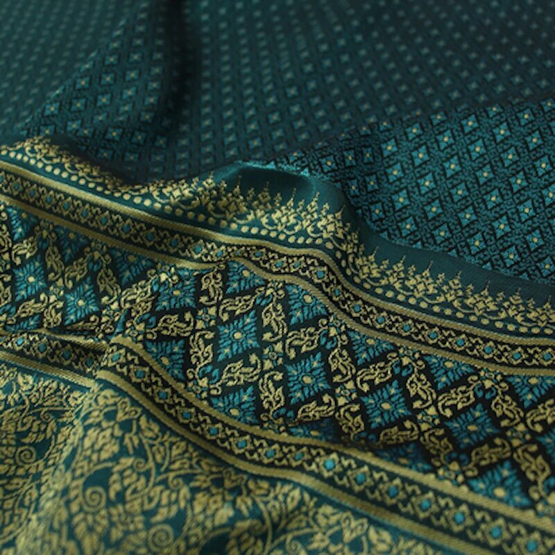 Полиэстер этническая парча ткань для пошива COLOR K as photo