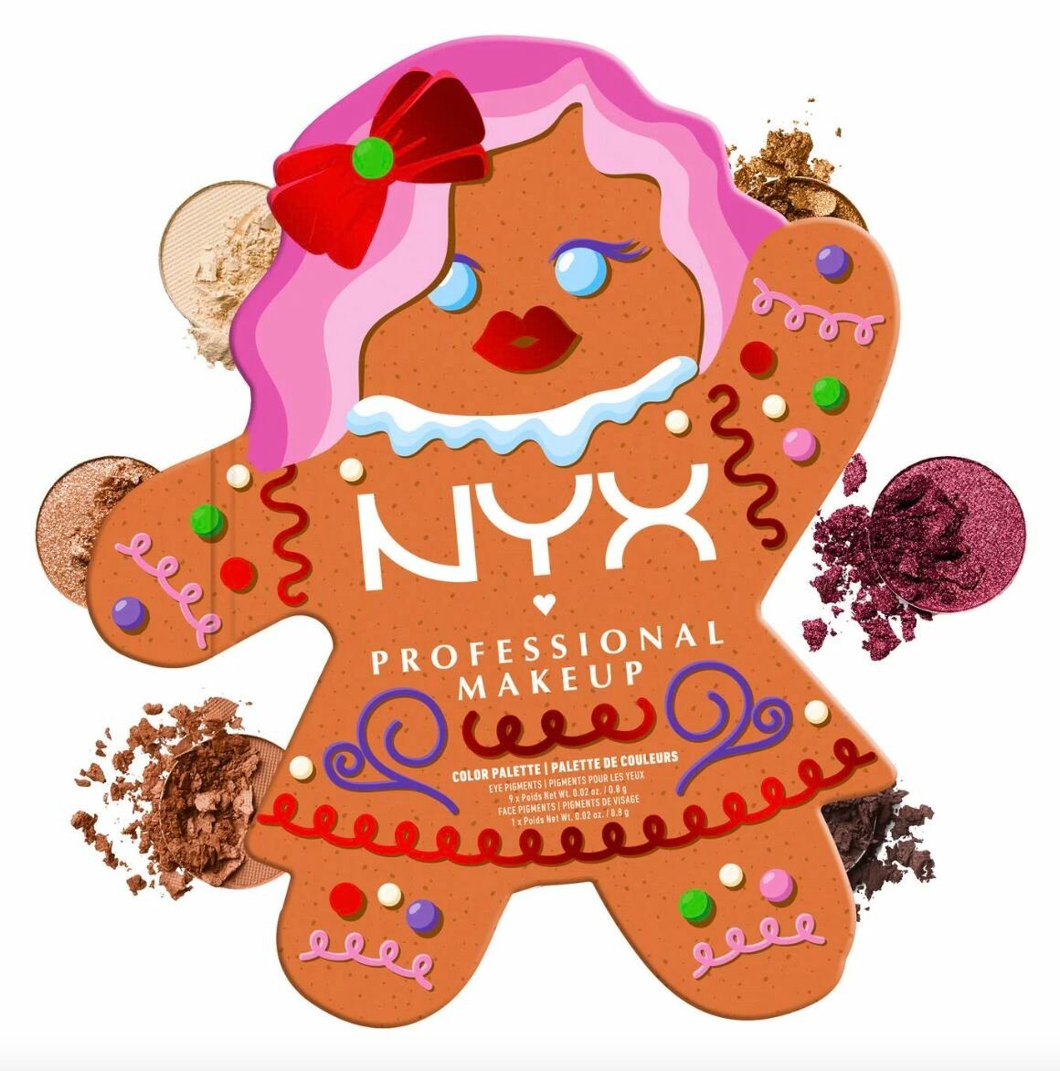 Nyx Палетка теней для век Holiday Gingerbaddie