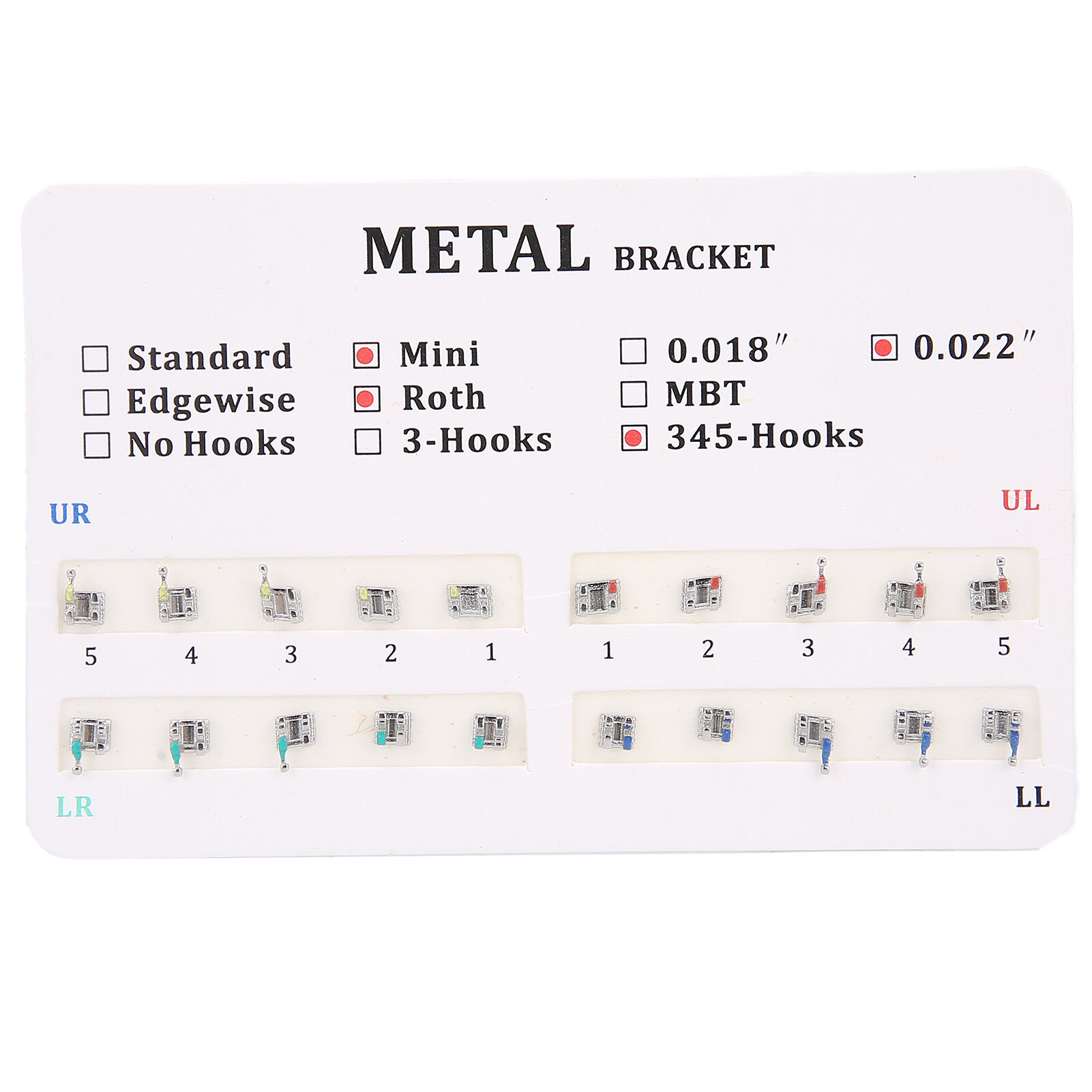 Ортодонтическое лечение. Брекеты. Стоматологические ортодонтические брекеты из нержавеющей стали.