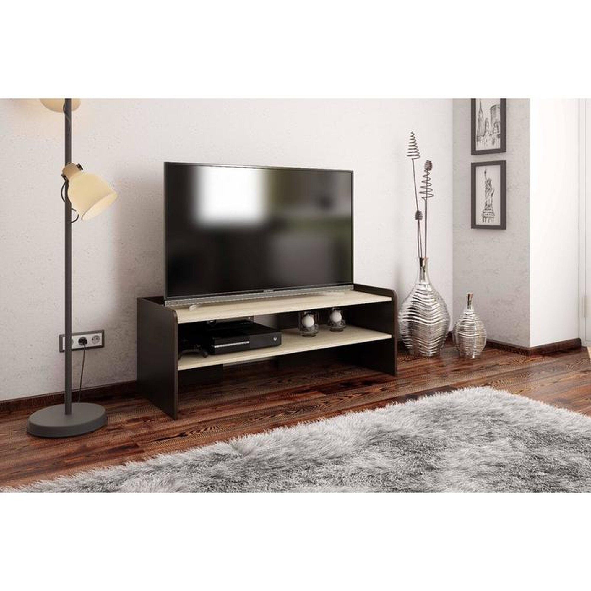 Тумба Сима-ленд "Нота", под ТВ, ЛДСП, дуб сонома, венге, 120 см х 46 см х 44 см