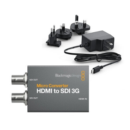 Преобразователь SDI, DVI, компонентное видео, HDMI Blackmagic Micro Converter HDMI to SDI 3G wPSU