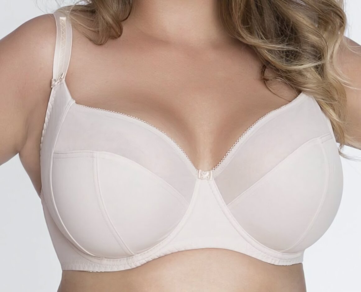 Бюстгальтер-невидимка из микрофибры и двойной сетки