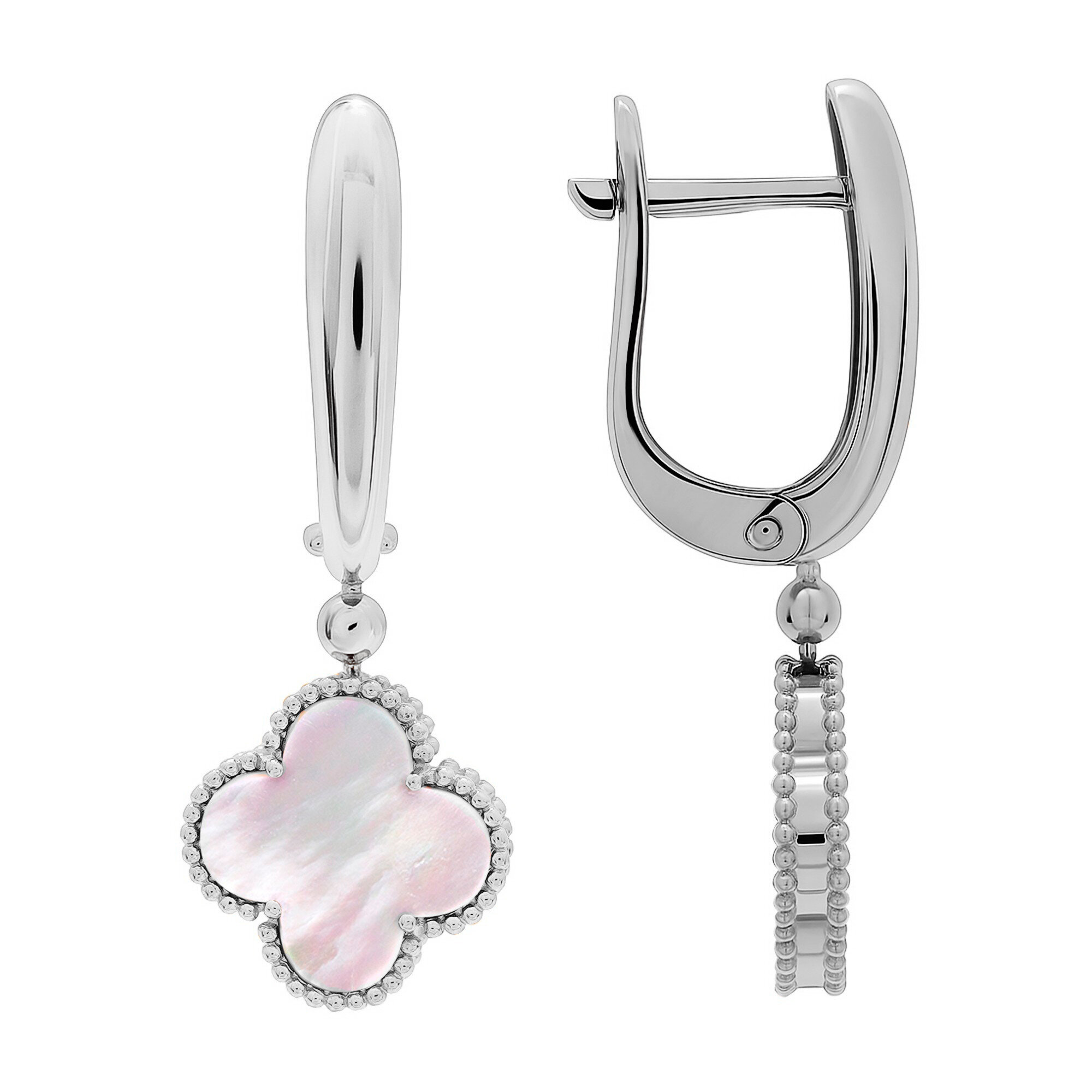 Серьги, серебро, 925 проба, перламутр