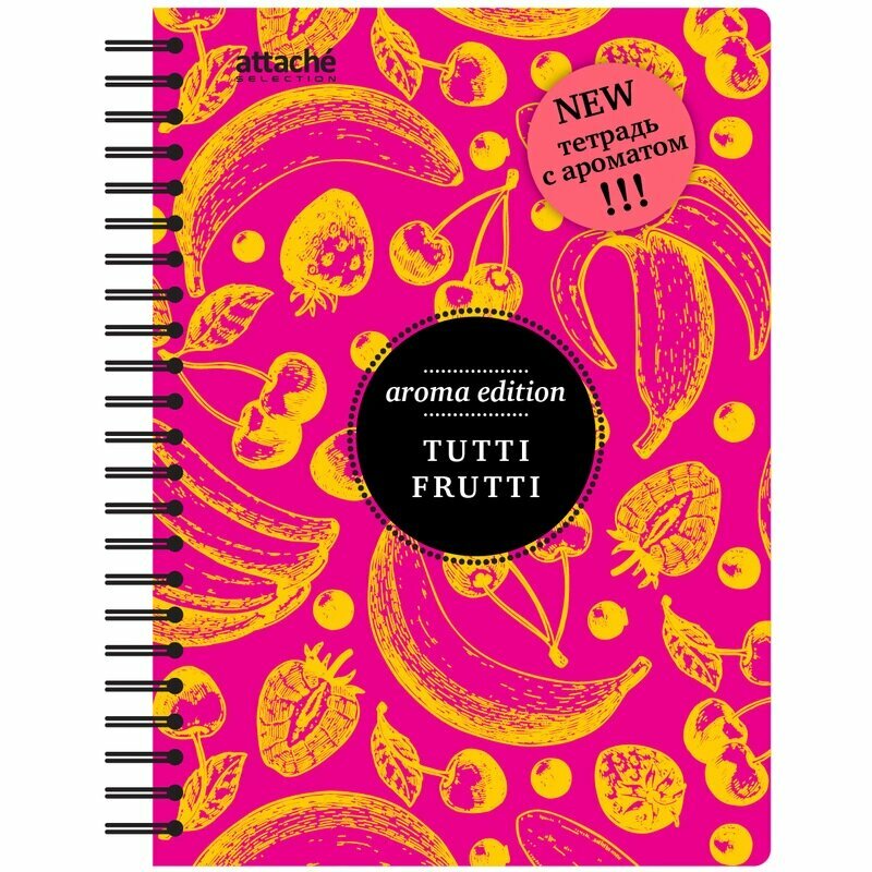 Бизнес-тетрадь ароматизир.100л, кл, А5, тутти фрутти, спир, тонир. блок 84904