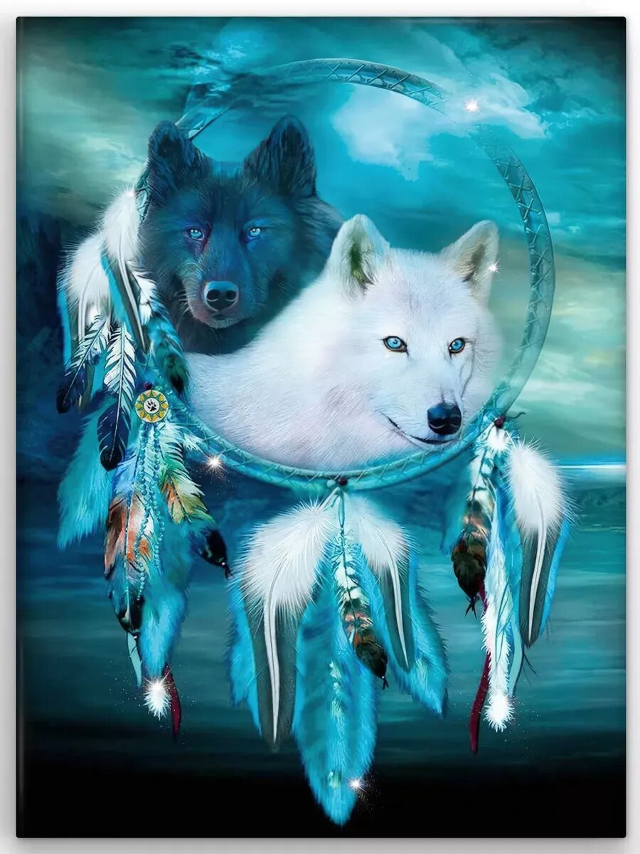 Алмазная мозаика ALMAZIKA "Хранители снов", 40x50 см, с подрамником