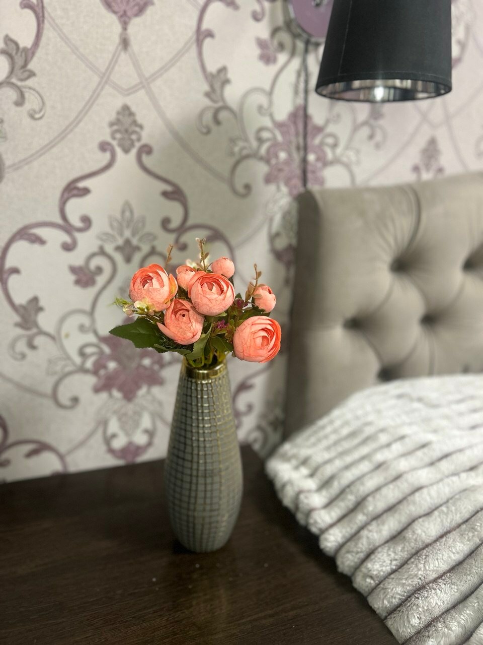 Искусственная роза Holodilova, пионовидная, 35см, светло-розовая