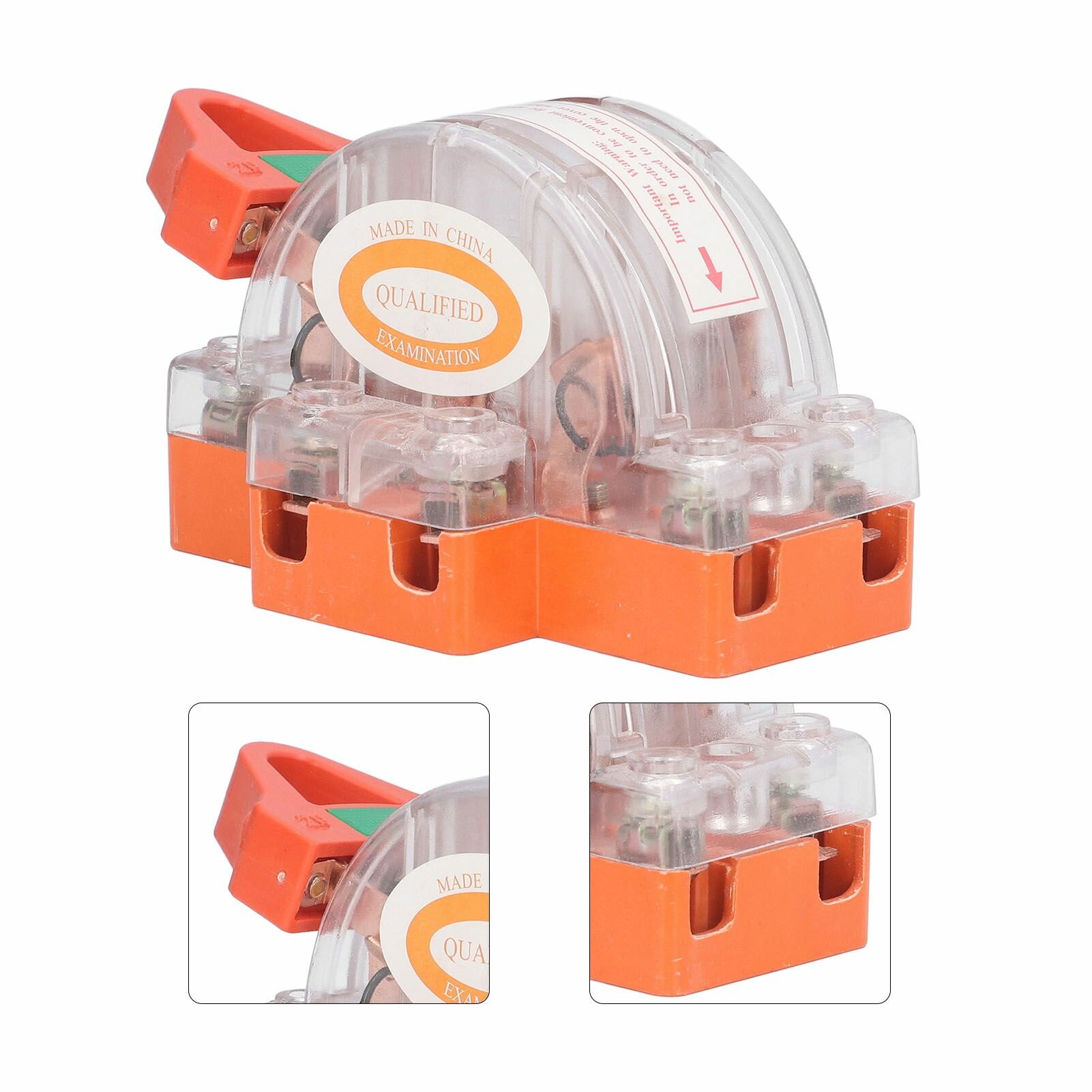 Прозрачный ножевой переключатель 2P 32A двухполюсный ножевой переключатель с защитой от поражения электрическим током с индикатором для генератора