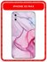 Чехол на Apple iPhone XS Max / Айфон XS Max с принтом "Розовые мраморные разводы...