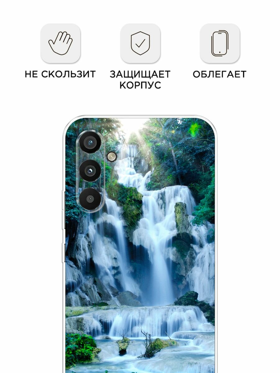 Чехол на Samsung Galaxy A34 / Самсунг A34 с принтом "Водопад 8" — фото 1