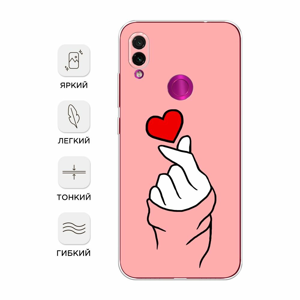 Чехол на Xiaomi Redmi Note 7 / Сяоми Редми Нот 7 с принтом "Милое сердечко" — фото 1