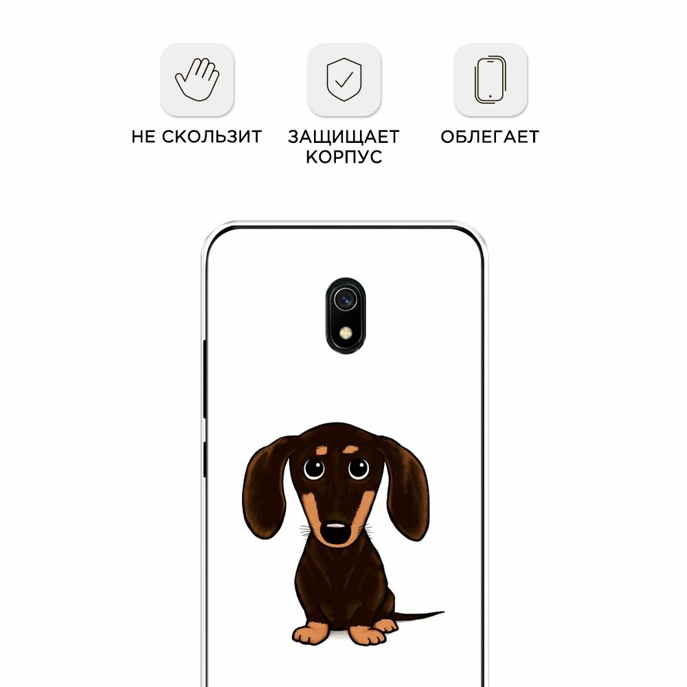 Чехол на Xiaomi Redmi 8A / Сяоми Редми 8А с принтом "Маленькая такса" — фото 1