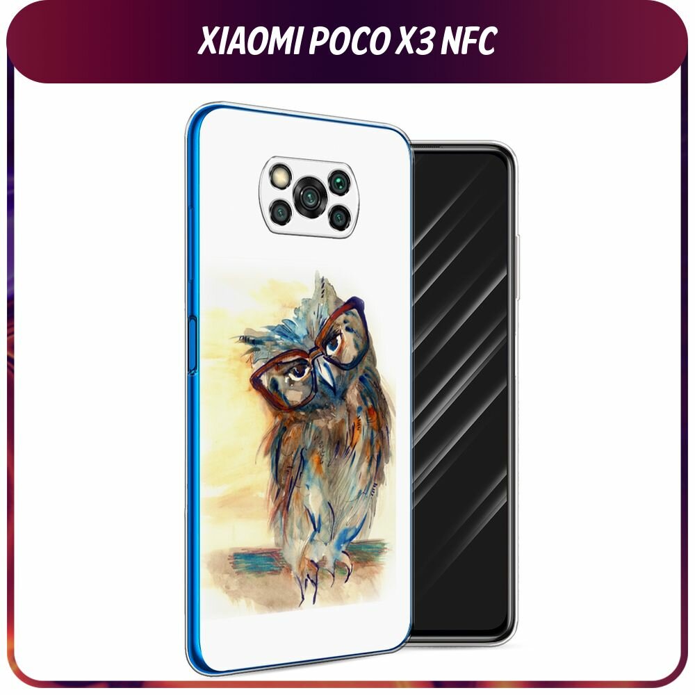 Чехол на Xiaomi Poco X3/X3 Pro / Поко X3/X3 Pro с принтом сова эскиз