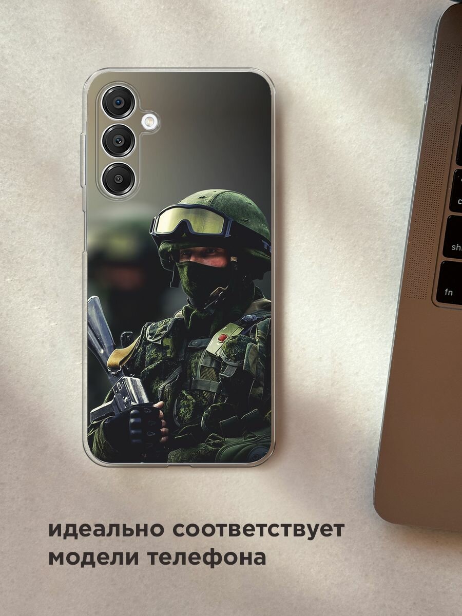 Чехол на Samsung Galaxy A16 / Самсунг А16 с принтом "Солдат" — фото 1