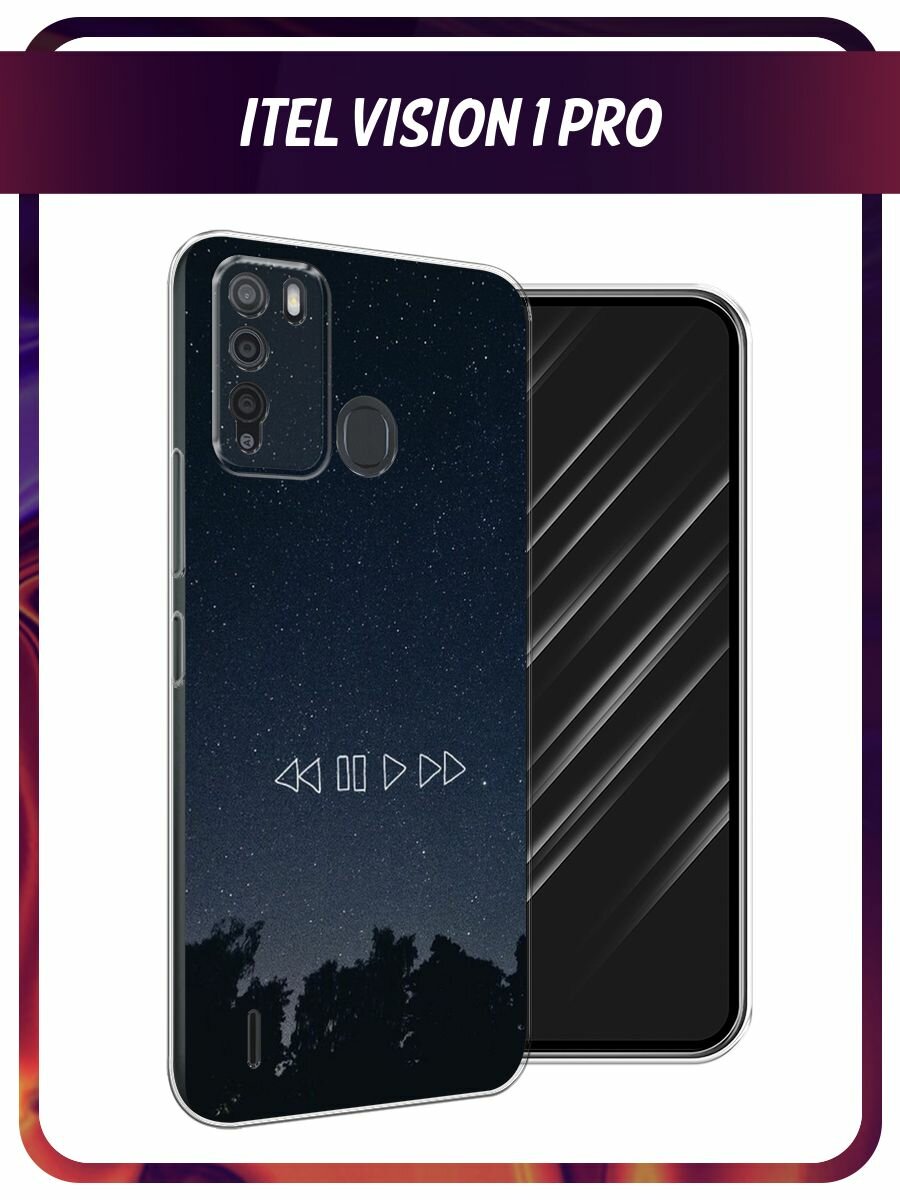 Чехол на Itel Vision 1 Pro / Ител Визион 1 Про с принтом "Космическая музыка"