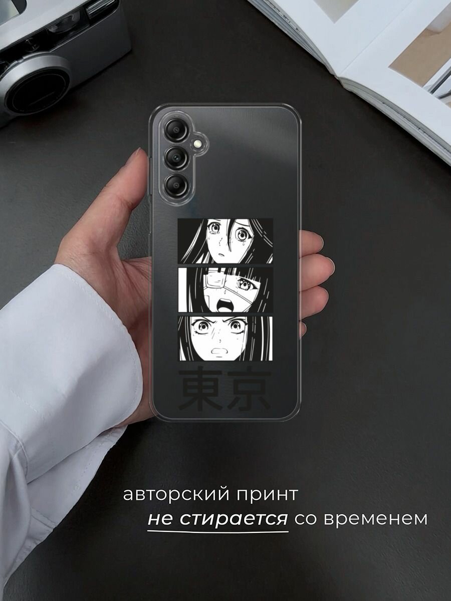 Чехол на Samsung Galaxy A15 / Самсунг А15 с принтом "Tokyo girls", прозрачный — фото 1